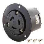 AC WORKS 30-Amp 125-Volt NEMA L5-30R Flush Mounting Locking Industrial ...