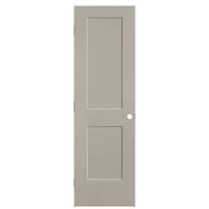 Masonite 24 in. x 80 in. 2-Panel Logan Right-Hand Solid Core Golden ...