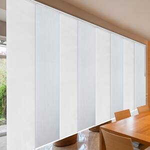 EMOH Sheer Variegate 130 in. - 175 in. W x 94 in. L Adjustable 8- Panel ...