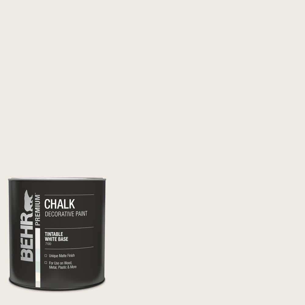 BEHR PREMIUM 1 qt. #PPU7-12 Silky White Interior Chalk Decorative Paint ...