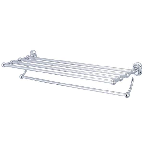 Water Creation 29 in. Towel Bar and Bath Train Rack in Triple Plated ...