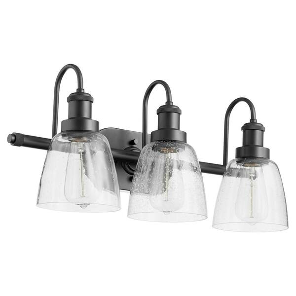 Quorum International 3-Light - 100-Watts, Medium Base Lamp Light Vanity 7.75 in. Width with 3 ...