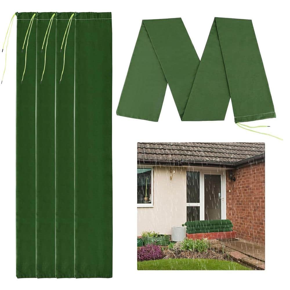 Wellco 47.2in. x 7.5in. Long Canvas Sandbags with Elastic Band Flood ...