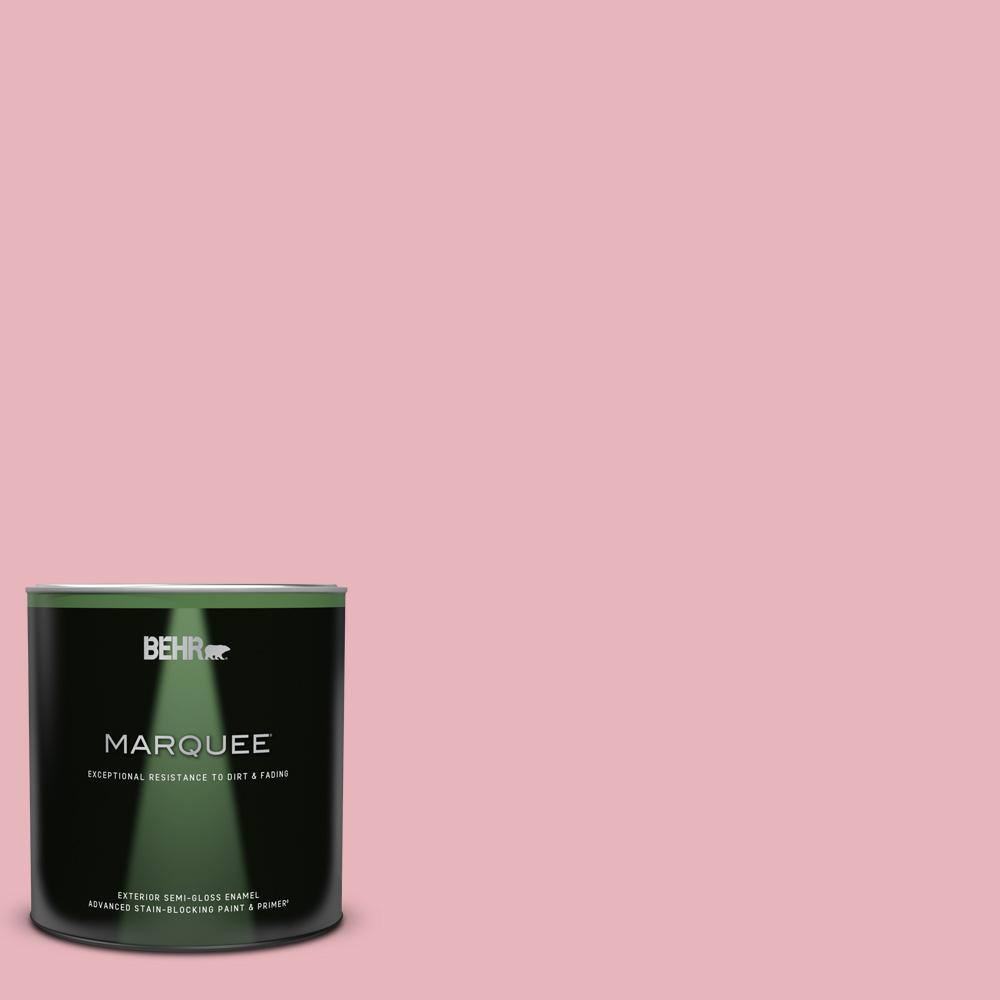 BEHR MARQUEE 1 qt. #110C-2 Colonial Rose Semi-Gloss Enamel Exterior ...