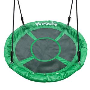 Costway 40 in. Green Spider Tree Web Swing Set with Adjustable Hanging ...