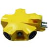Yellow Jacket 5-Outlet Heavy-Duty Extension Cord Adapter Converter with ...