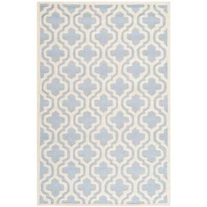 SAFAVIEH Cambridge Light Pink/Ivory 5 ft. x 8 ft. Geometric Trellis ...