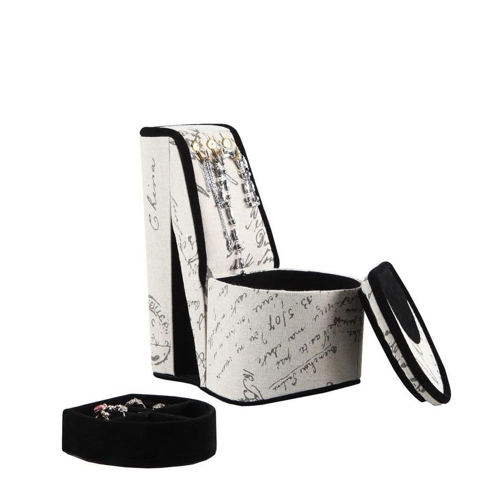 Vsmile 9 in. H Heel Shoe Design Jewelry Box with Hooks Stylish Storage ...