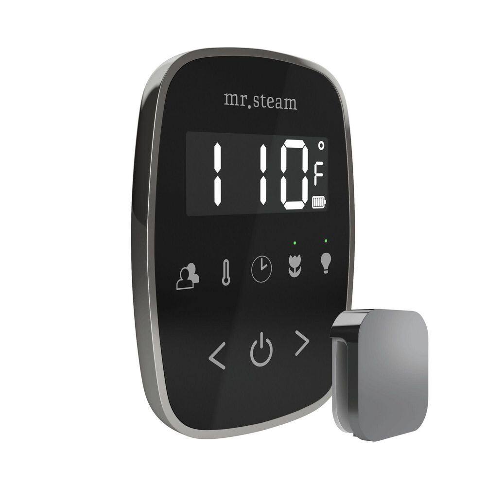Mr. Steam TempoFlex Steam Shower Control and Steamhead in Black Brilliant Black TFBKBL - The ...