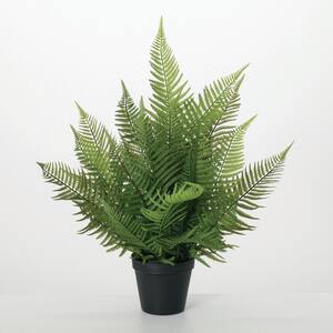 SULLIVANS Artificial 16 in. Mini Mint Green Fern Bush 02740PT - The ...