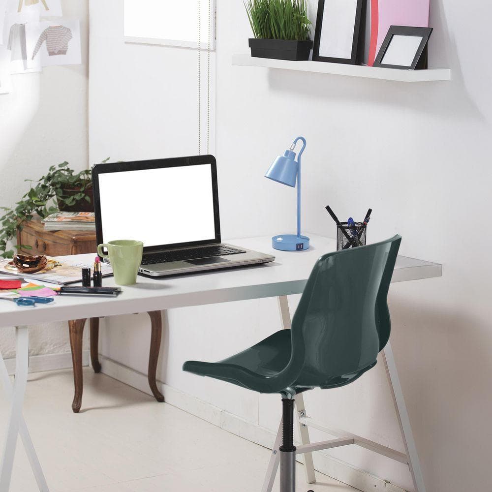Simple Designs 16 Sleek Essentials Looped Desk Lamp with USB Ports ...