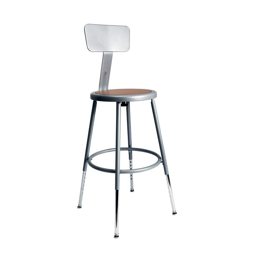 HAMPDEN FURNISHINGS Felix Collection Height Adjustable 19-27 in. Stool ...