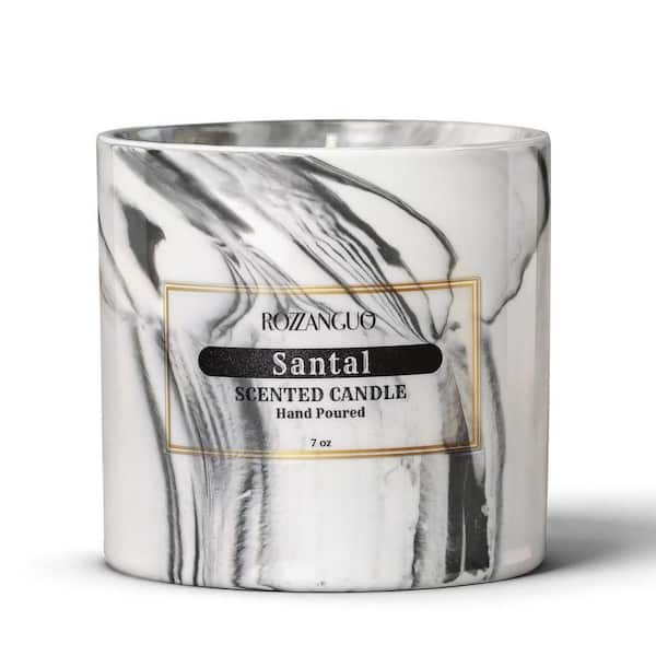 Gray Santal Scented Soy and Coconut Wax Blend Single Wick Hand Poured ...