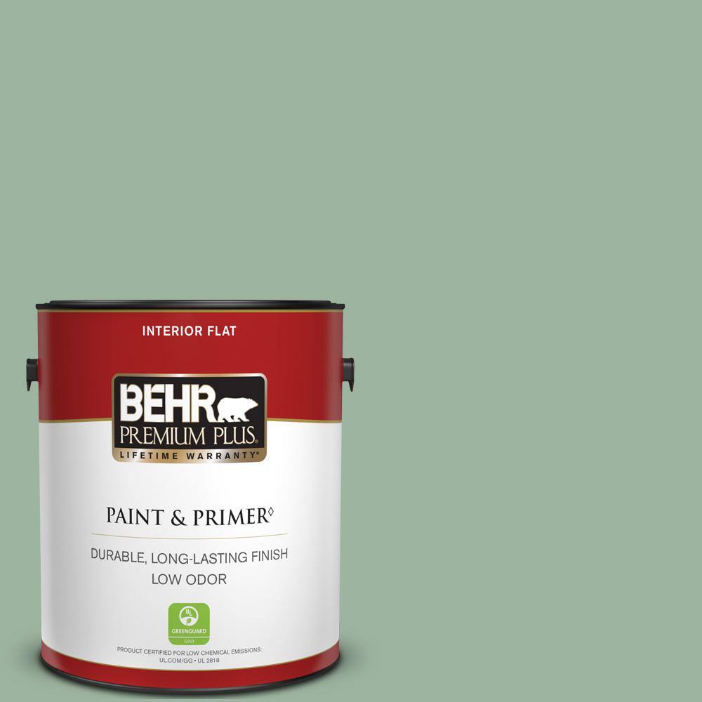 BEHR PREMIUM PLUS 1 gal. #S410-4 Copper Patina Flat Low Odor Interior ...