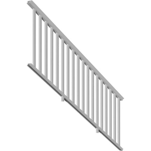 Providence 96 in. x 36 in. PVC Stair Rail Kit with Reinforcements ...