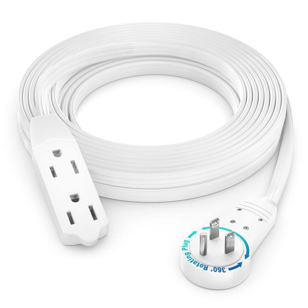 MAXIMM 15 ft. 16-Gauge/3-Light Duty Indoor Extension Cord with 360 ...