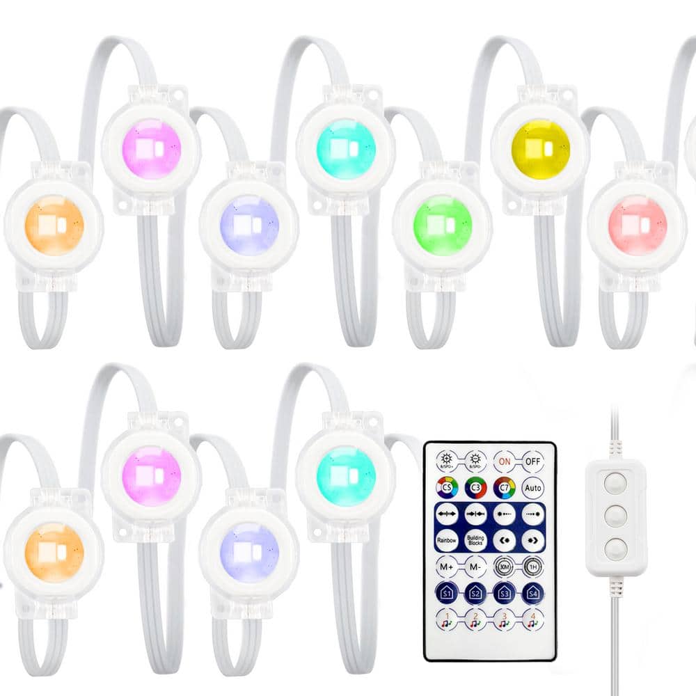 72 Light 111 ft. Indoor/Outdoor Plug-in Integrated LED Novelty String ...