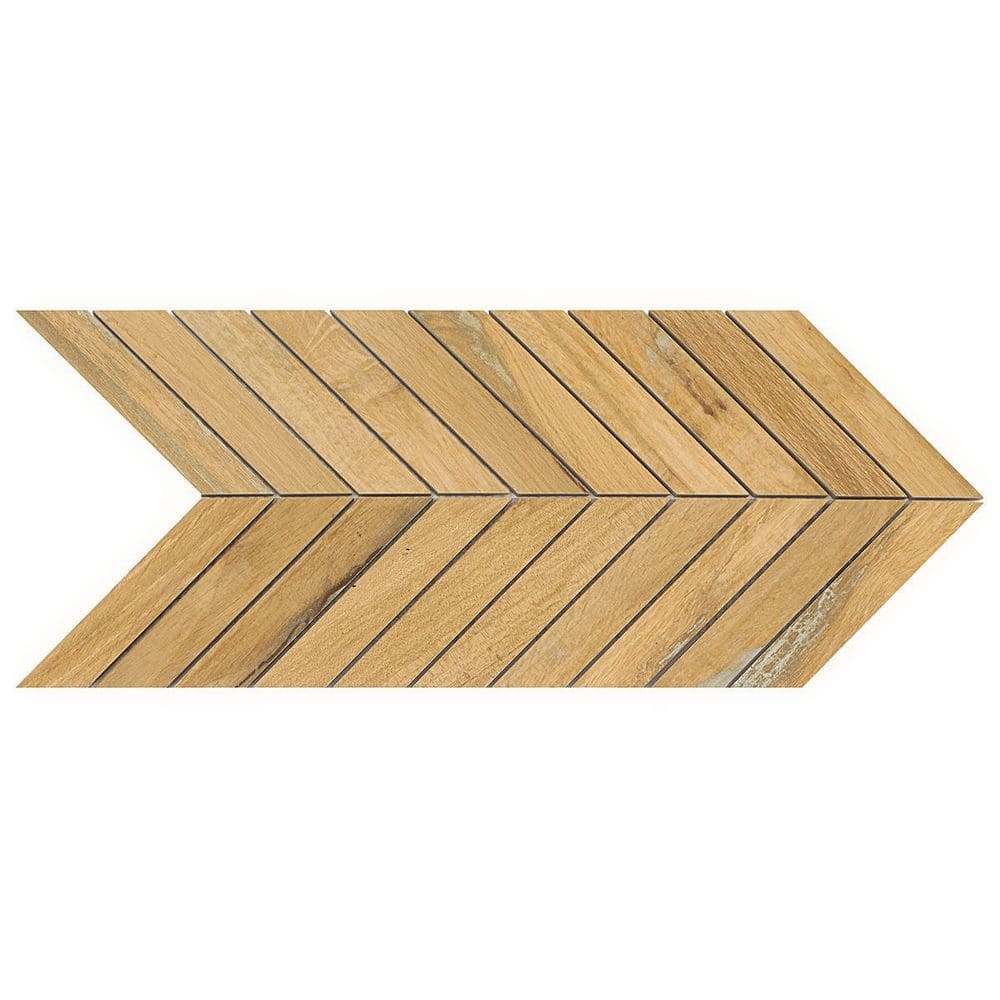 Ivy Hill Tile Everlasting Chevron Birch 4 in. x 0.33 in. Matte Wood ...