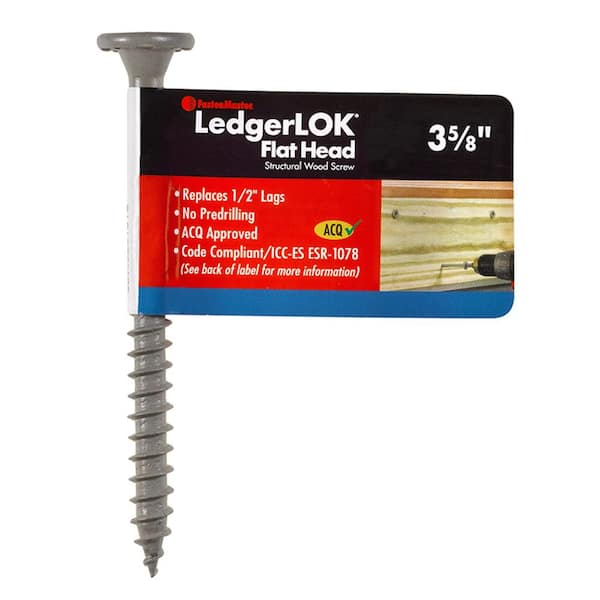 FastenMaster LedgerLOK 3-5/8 in. Flat Head Structural Wood Screw ...