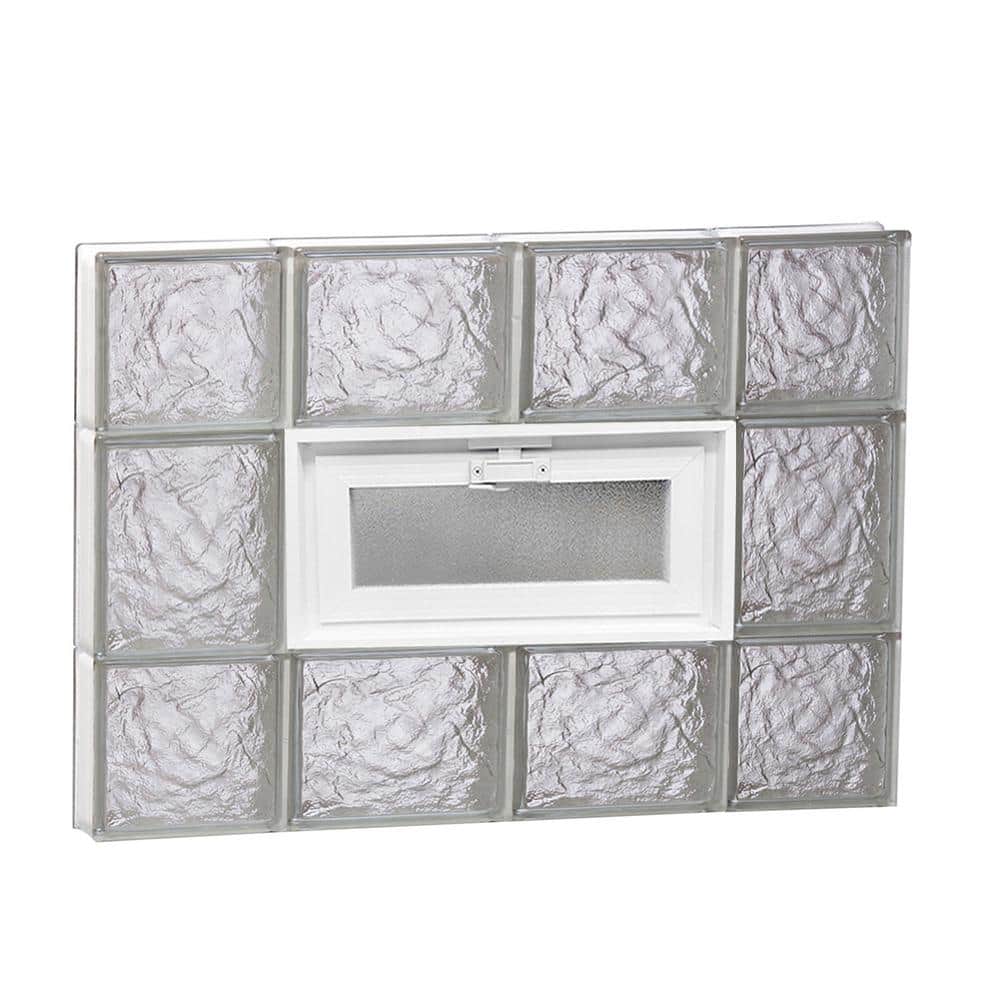 Clearly Secure 27 in. x 19.25 in. x 3.125 in. Frameless Ice Pattern ...