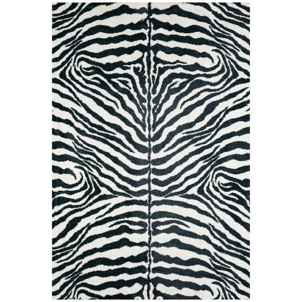 HomeRoots 3 x 5 Black Animal Print Runner Rug 2000491639 - The Home Depot