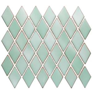 Merola Tile Hudson Spiral Mint Green 6 in. x 6 in. Porcelain Mosaic ...