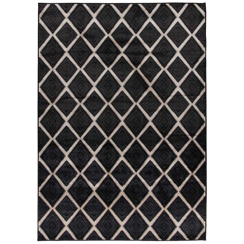 Natco Stratford Isaak 5 ft. x 7 ft. Castle/Ebony Area Rug 7129CAE58HD ...