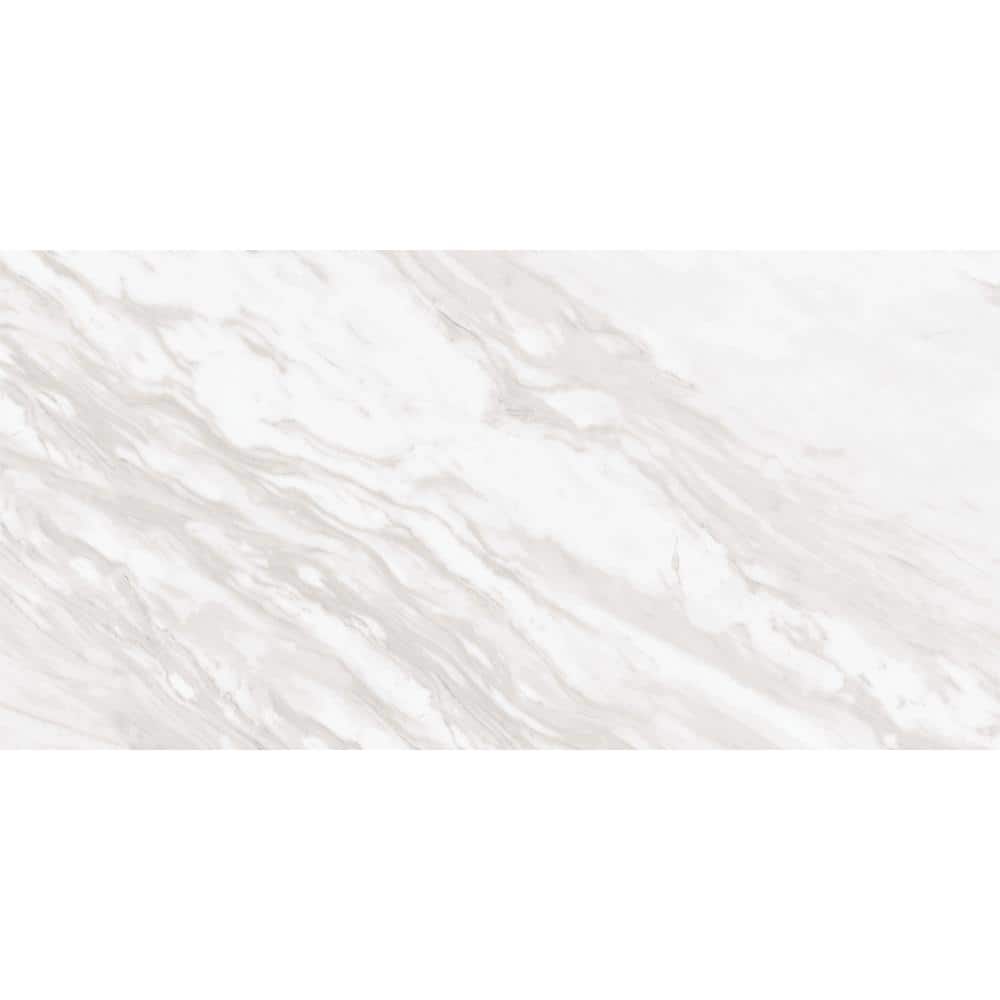 Daltile Perpetuo Timeless White 12 in. x 24 in. Color Body Porcelain ...