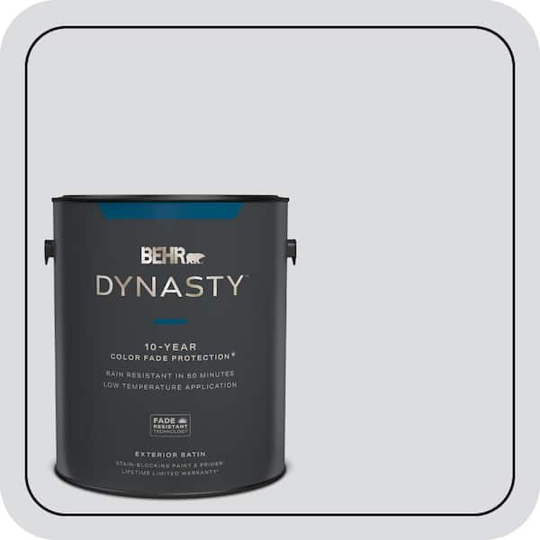 BEHR DYNASTY 1 gal. #N540-1 Script White Satin Enamel Exterior Stain ...