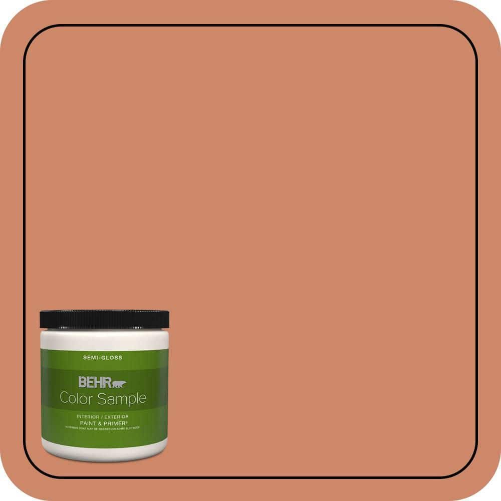 BEHR PREMIUM PLUS 8 oz. #230D-5 Aztec Brick Semi-Gloss Interior ...