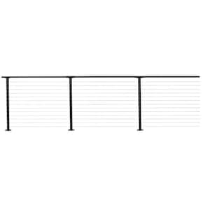 CityPost 58 ft. Deck Cable Railing, 36 in. Base Mount in White CP-58-W ...