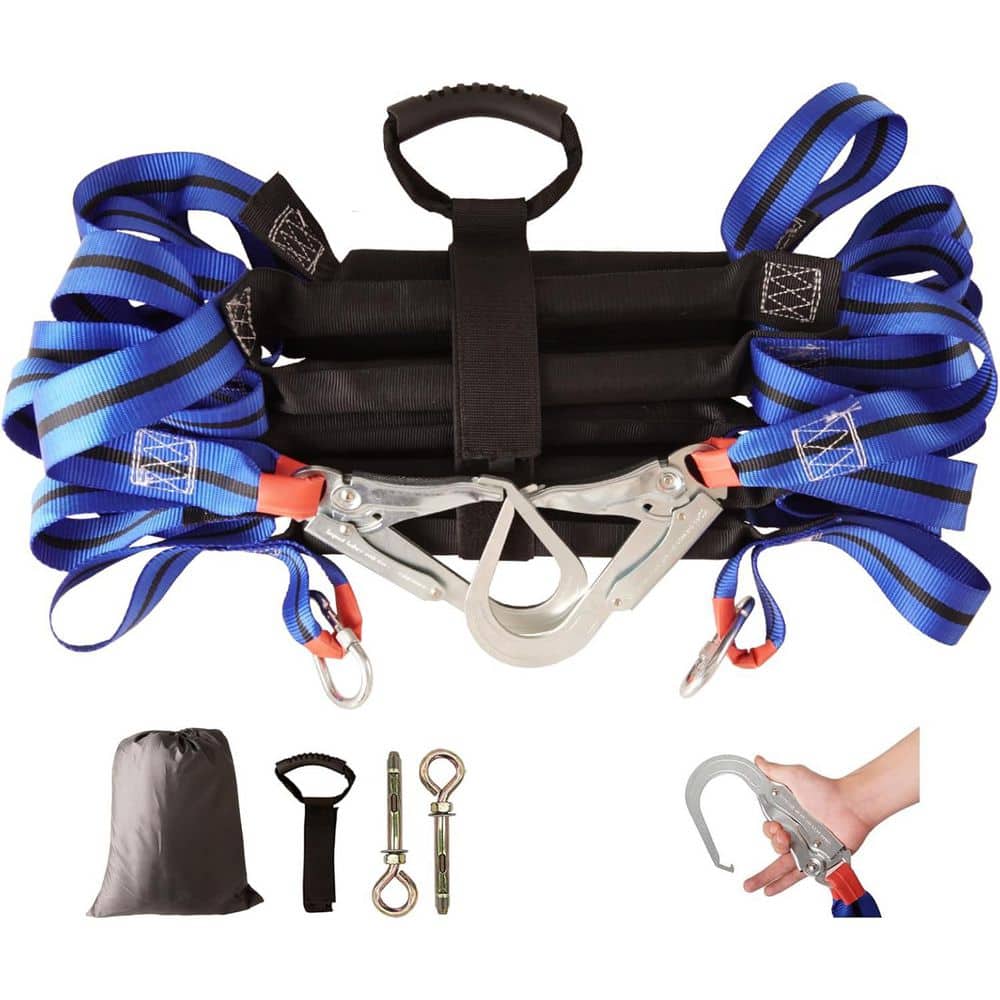 KIWDZFU 16.6 ft. 2-Story Fire Escape Ladder with Heavy Hooks Widened ...