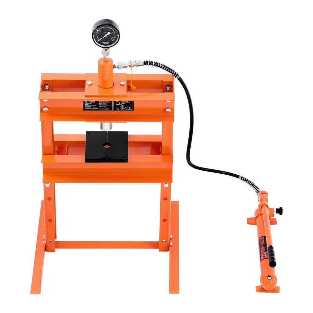 SKYSHALO Hydraulic Shop Press, 10 T H-Frame Shop Press w/ Stable Garage ...