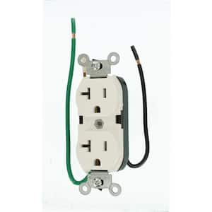 Leviton Lever Edge 20 Amp 125 Volt Duplex Outlet/Receptacle, Commercial ...