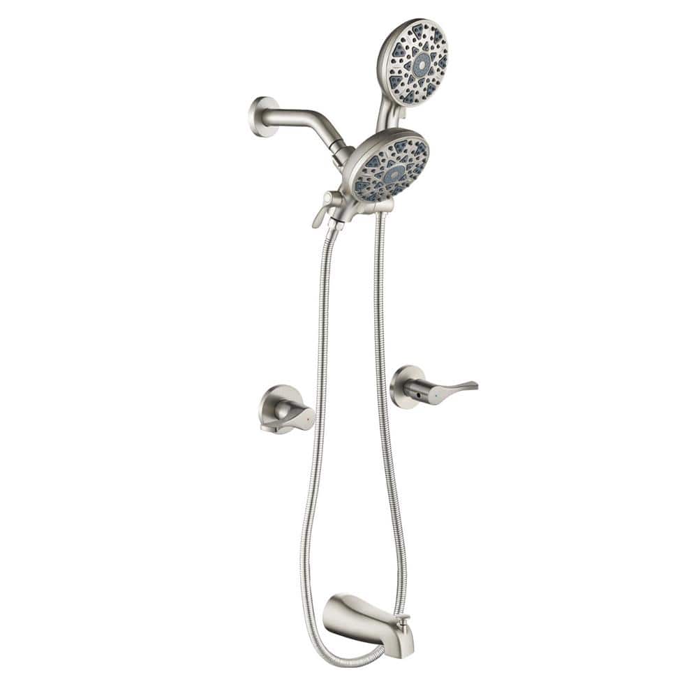 FLG Double Handle 6-Spray Tub and Shower Faucet 1.8 GPM 2-in. -1 Wall ...