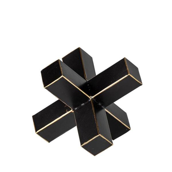HomeRoots 6 in. Black Petite Black And Gold Metal Decorative Jack ...