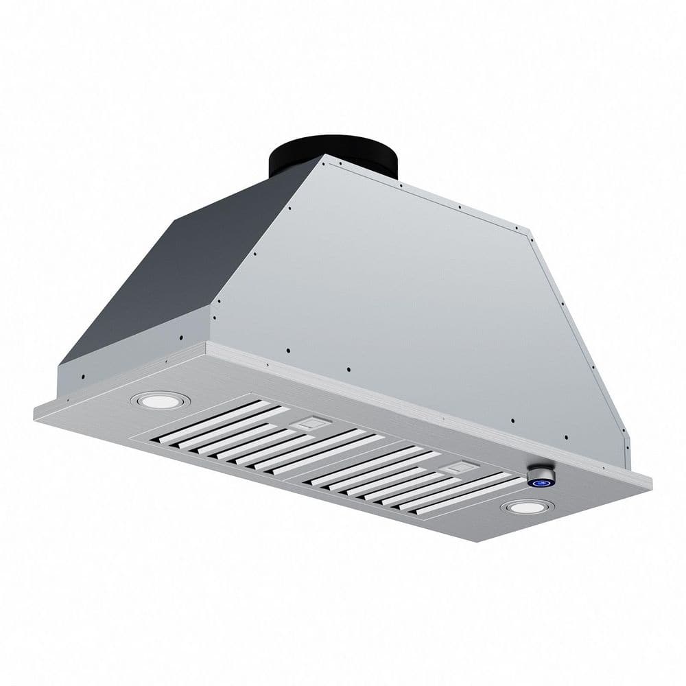HGUOQ 30 in. 600 CFM Convertible Ductless to Ducted Insert Range Hood ...