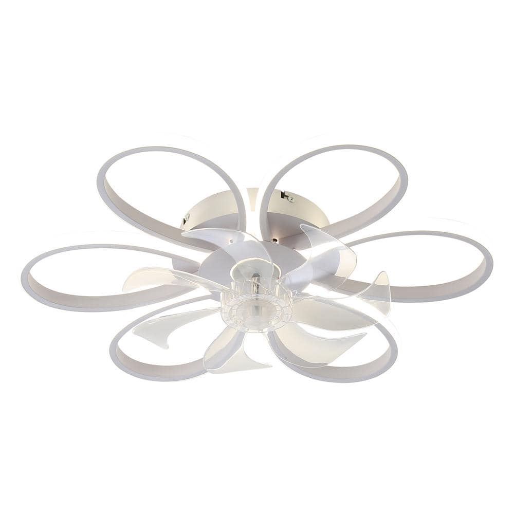 FIRHOT 24.4 in. LED Indoor White Integrated Dimmable Light Silent AC ...