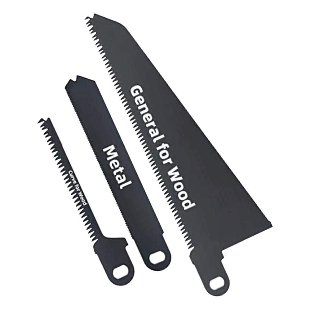 3-Piece HCS BIM Replacement Electric Hand Saw Blade Set with Wood Metal ...