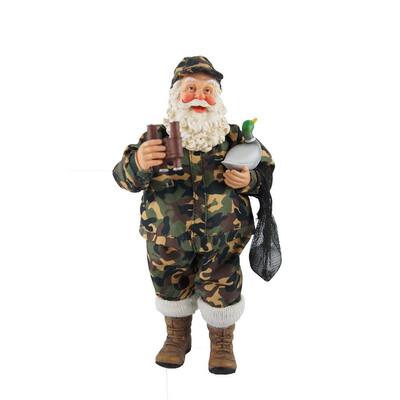 Santa's Workshop 16 in. Angel Tree Topper Red Homespun with Garland 3096