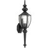Progress Lighting Roman Coach Collection 1-Light Textured Black Clear ...