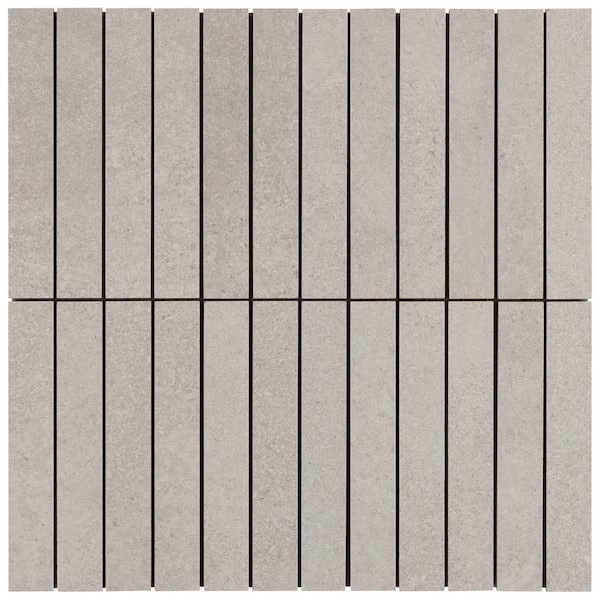 Ivy Hill Tile Monolith Linen White 3.93 in. x 0.35 in. Stacked Matte ...