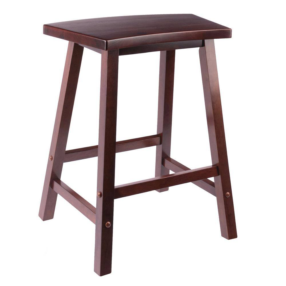 WINSOME WOOD Katashi 24 in. Fan Shape Walnut Counter Stool 94824 - The ...