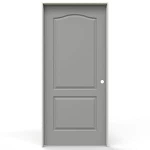 JELD-WEN 36 in. x 80 in. Camden 2 Panel Arch Right-Handed Hollow Core ...