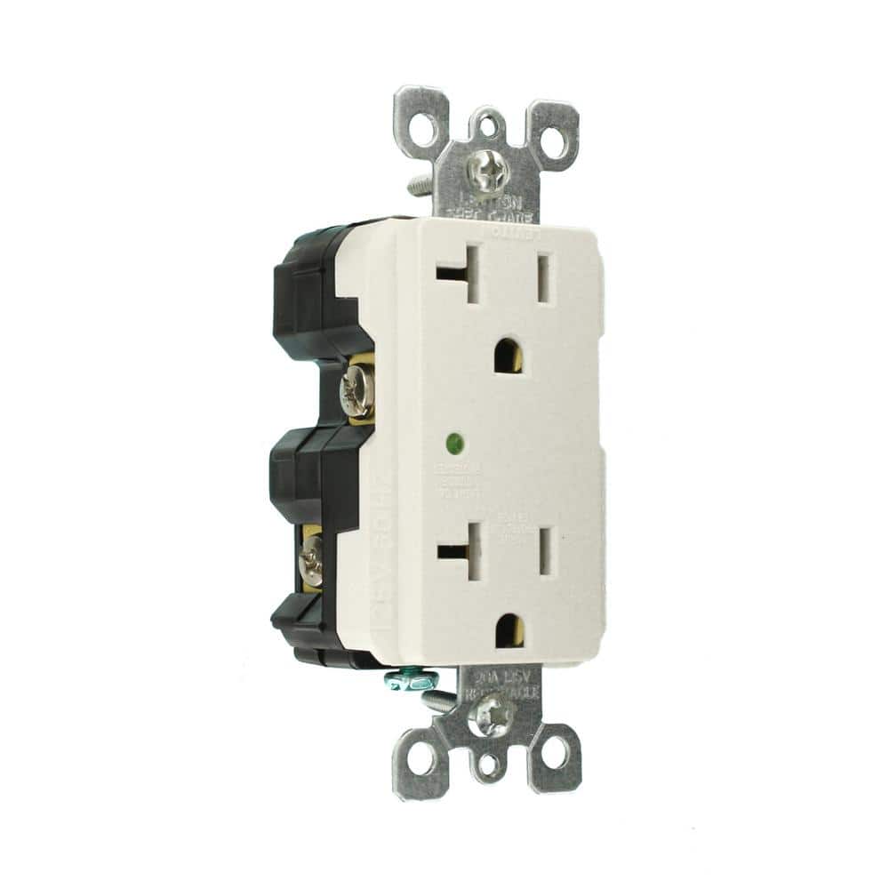 Leviton Decora Plus 20 Amp 125 V Surge Protective Duplex Outlet ...