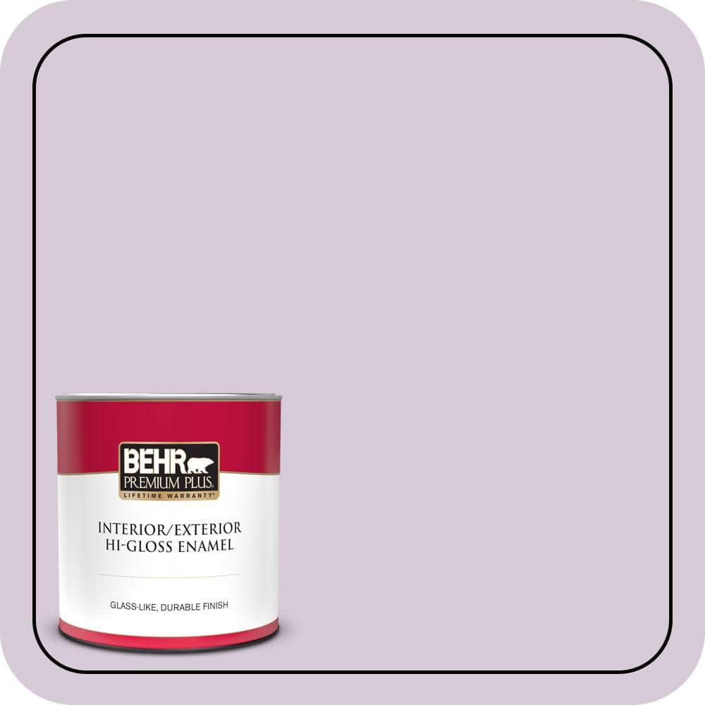 BEHR PREMIUM PLUS 1 qt. #670C-3 Purple Cream Hi-Gloss Enamel Interior ...