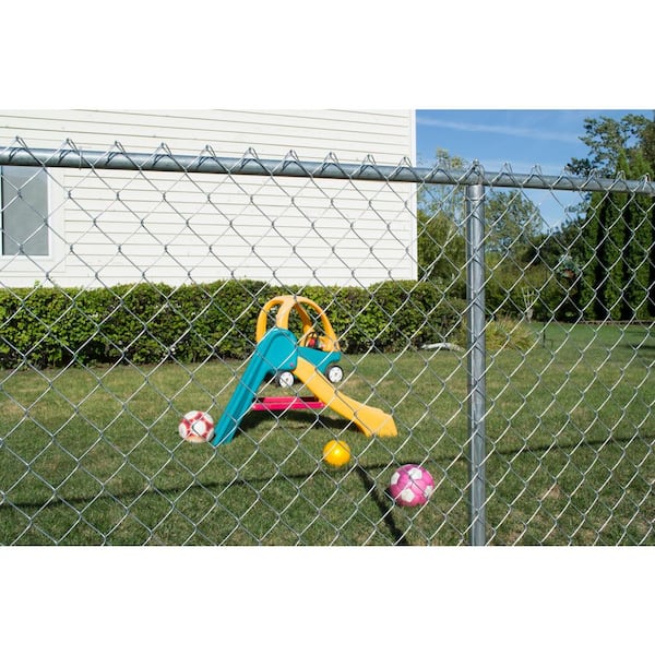 Everbilt 2-3/8 in. x 1-3/8 in. Galvanized Chain Link Fence Everbilt 2-3/8 in. x 1-3/8 in. Galvanized Chain Link Fence