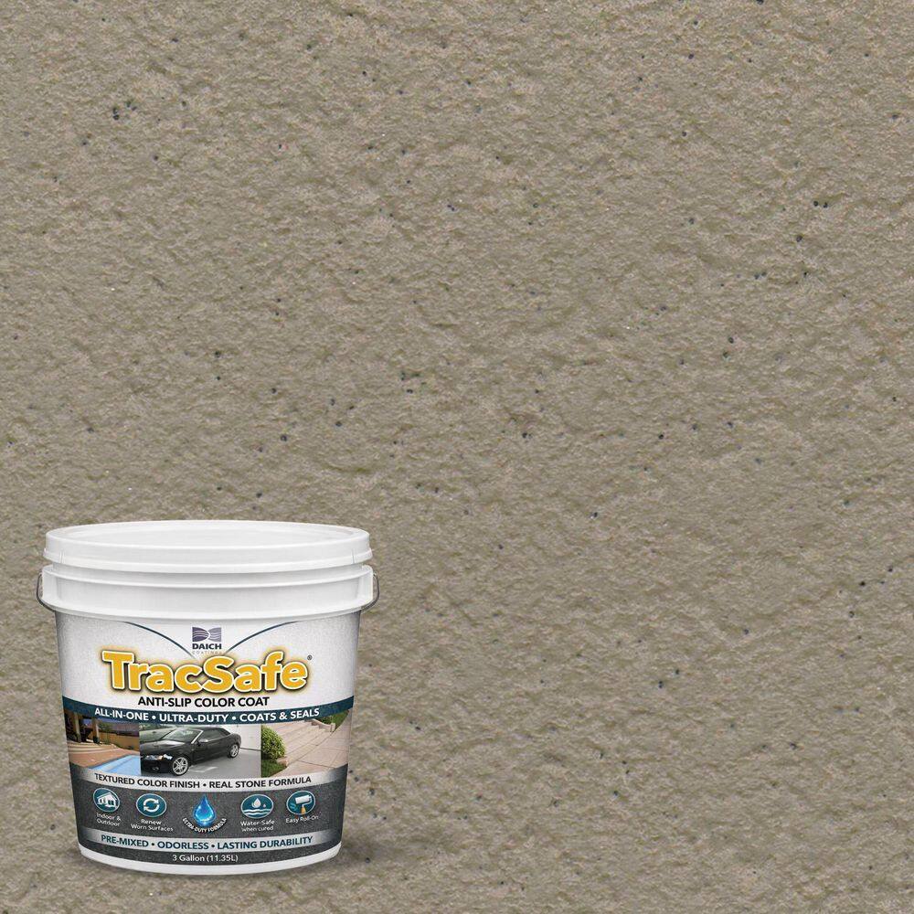 DAICH TracSafe All-In-One 3 gal. Shell Gray Matte Anti-Slip Color Coat ...
