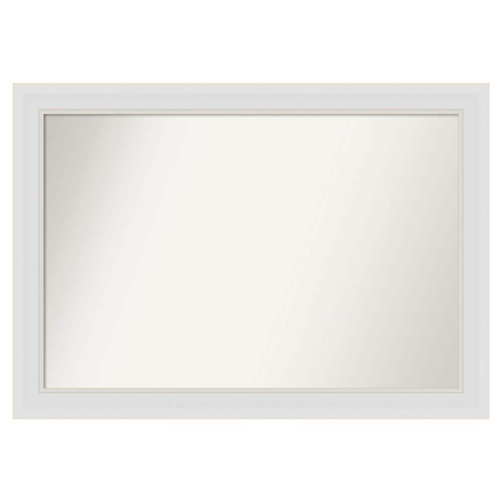 Amanti Art Flair Soft White Narrow 34 in. x 24 in. Custom Non-Beveled ...