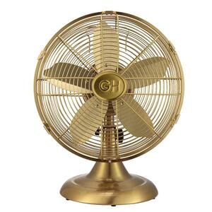 GOOD HOUSEKEEPING Retro 12 in. All-Metal Table/Desk Fan with 3-Speed ...